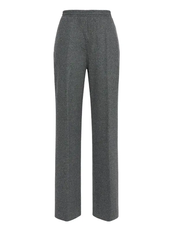 Max Mara Editta Straight Leg Jersey Trousers - Medium Grey