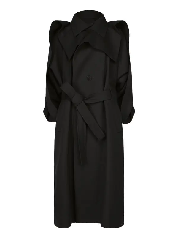 Issey Miyake Calligraph Oversized Trench Coat - Black