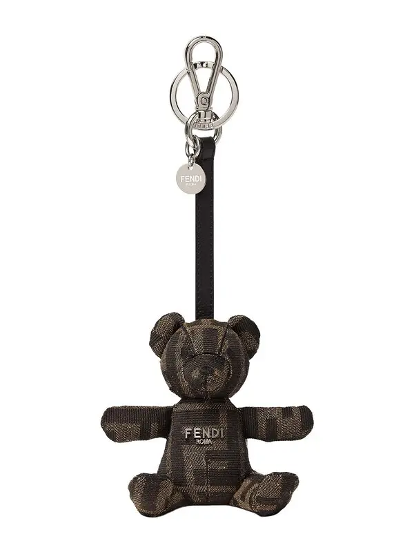 Fendi Ff Jacquard Key Ring - Brown