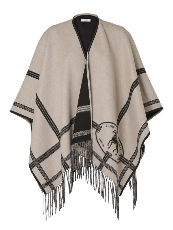 Fendi Selleria Poncho - Grey
