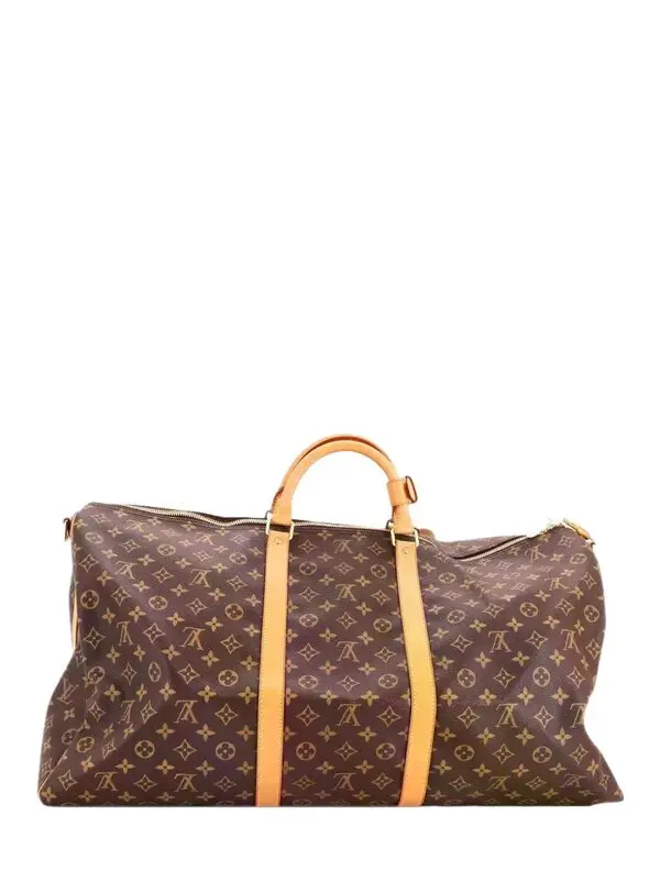 LOUIS VUITTON Keepall Bandouliere Bag Monogram Canvas 60 Travel Bag - Brown