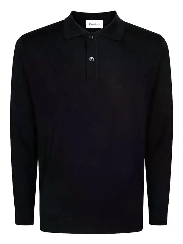 DIANA STUDIO Long-sleeve Polo Shirt - Midnight Blue