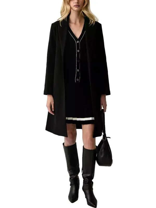 SILVIAN HEACH Pleated Stripe-trim Mini Skirt - Black