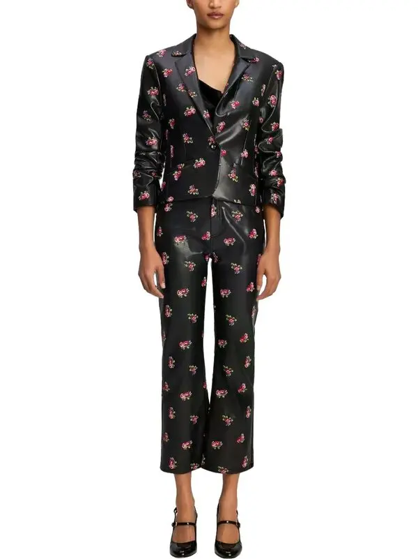 Cinq À Sept Tossed Roses Le Petit Khloe Blazer - Black