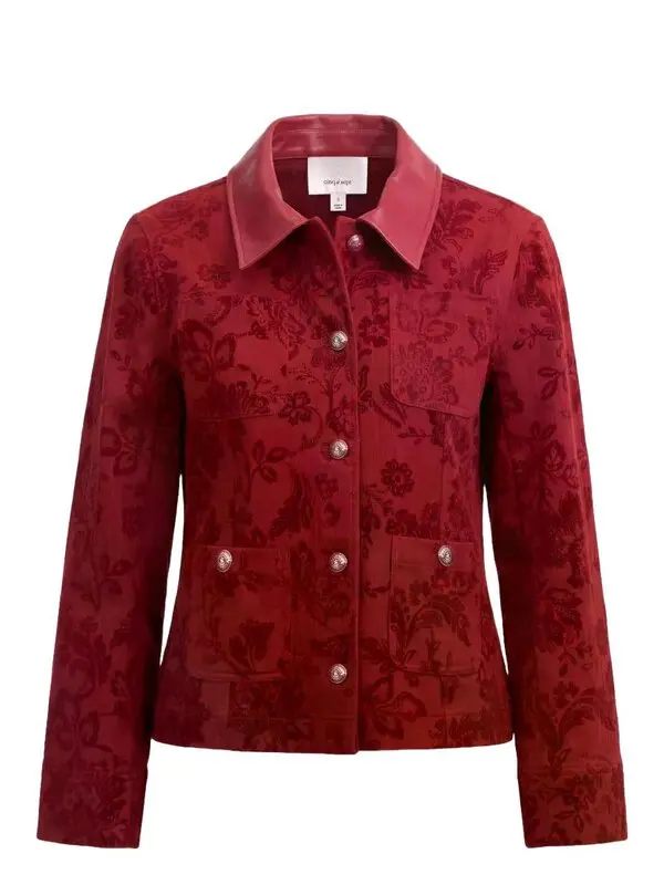 Cinq À Sept Dalton Floral-print Jacket - Red