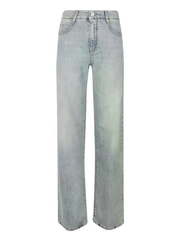 Ermanno Scervino Buckled Straight-leg Jeans - Blue