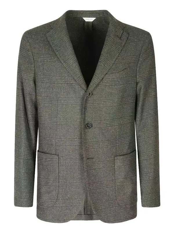 Boglioli Check-pattern Blazer - Green