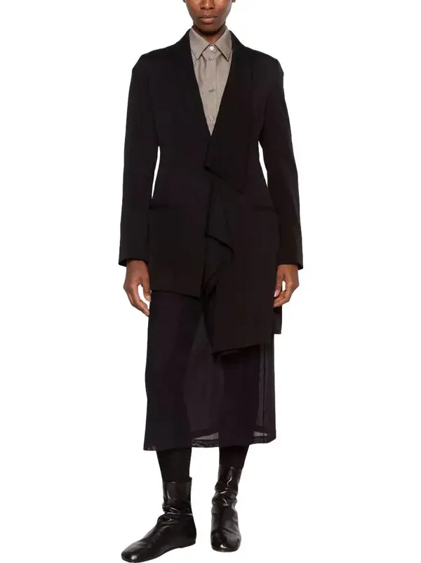 Yohji Yamamoto Unbalanced Asymmetric Jacket - Black