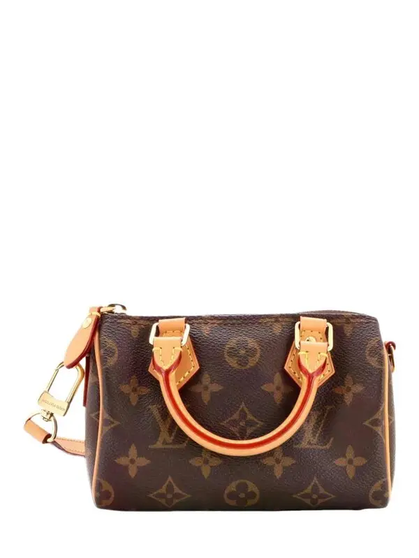 LOUIS VUITTON Speedy Bandouliere Nm Bag Monogram Canvas Nano Crossbody Bag - Brown