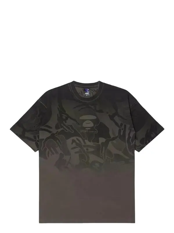 AAPE BY *A BATHING APE Moonface Camo-gradient T-shirt - Grey