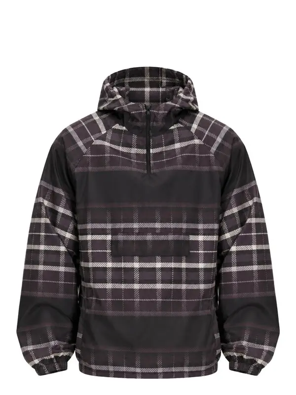 MYSIMPLICATED Water Repellent Windbreaker Noa Checkered Design - Black/grey