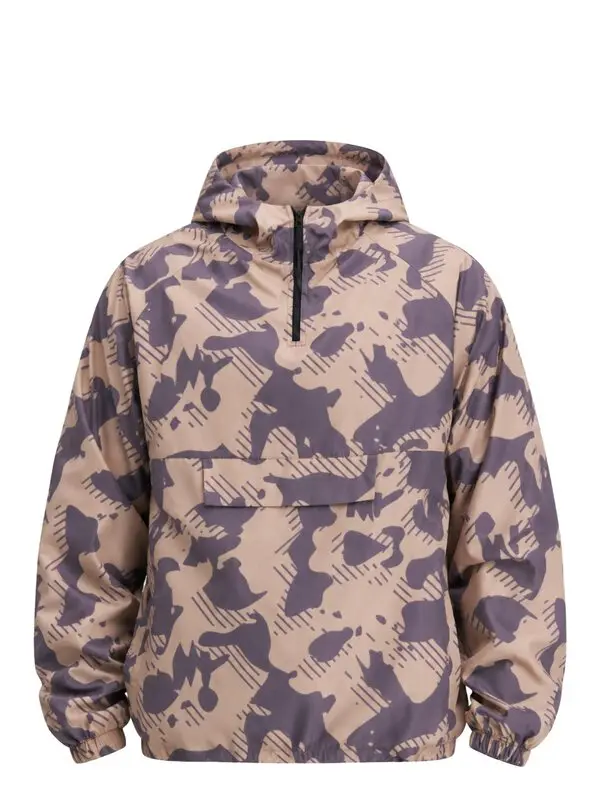 MYSIMPLICATED Neutrals Water Repellent Windbreaker Dune Camo Design W - Brown