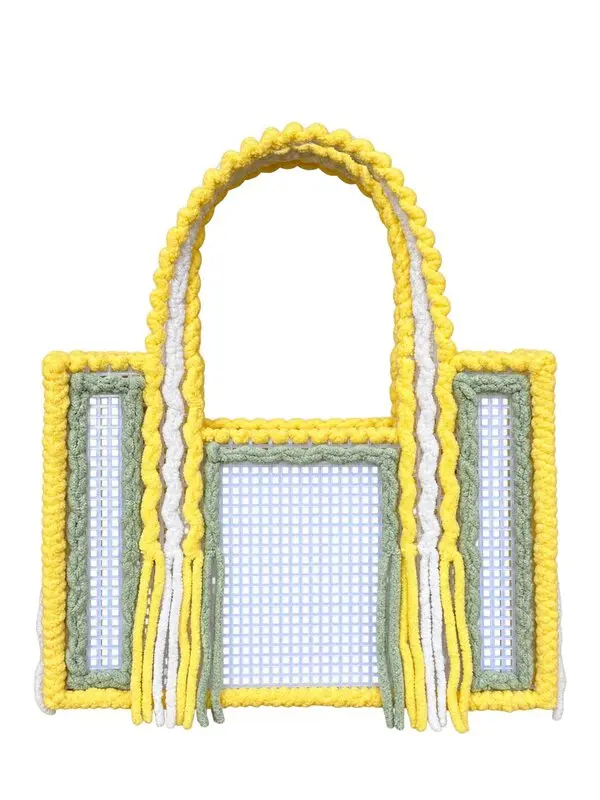 GROWNY Limoncello Crochet Mesh Tote - Green