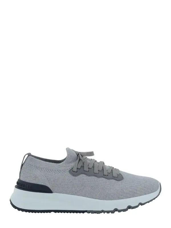 Brunello Cucinelli Cotton Sneakers - Grey