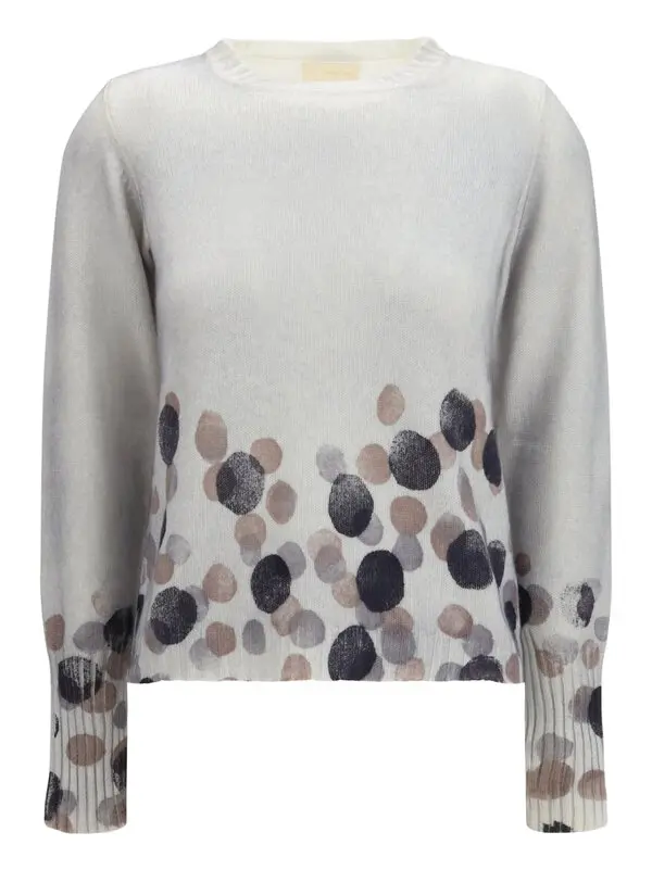VERYBUSY Cashere Crew-neck Sweater Feale - Grey