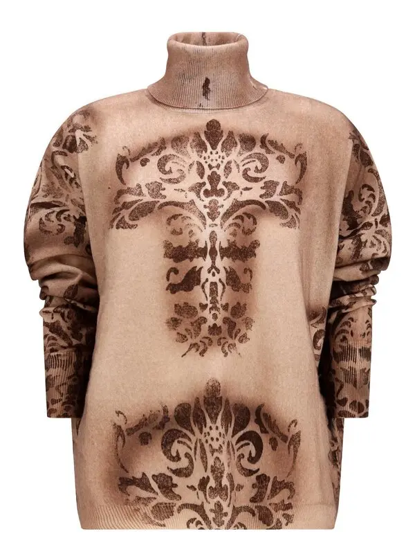 VERYBUSY Oversized High-neck Sweater Feale - Beige