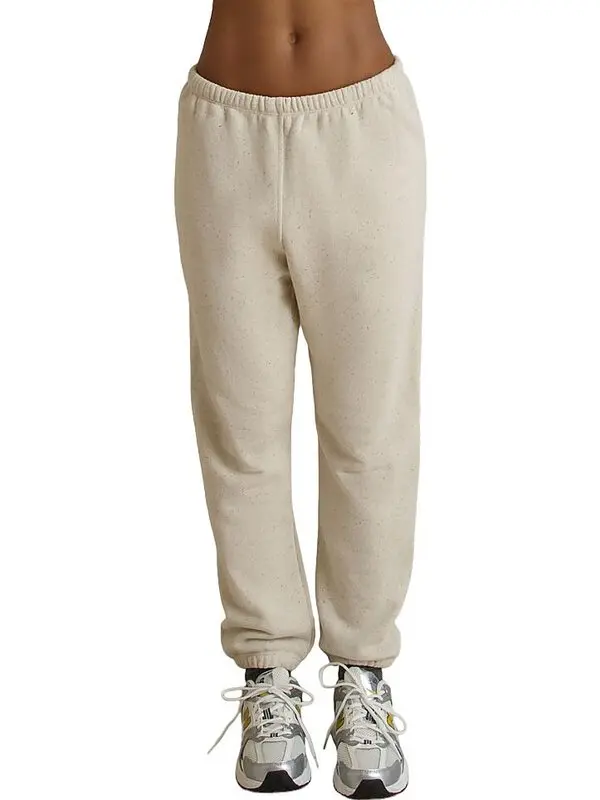 PERFECTWHITETEE Cotton Speckled Jogger Pants - Sugar
