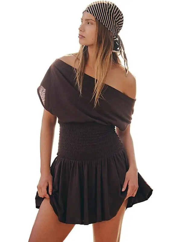 Free People Scorching Hot 100% Cotton Mini Dress - Carafe