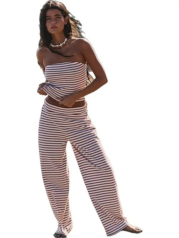Free People Sailor 100% Cotton Tube Set - Rodeo Red