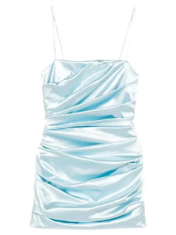 Dolce & Gabbana Wrap Mini Dress - Light Blue