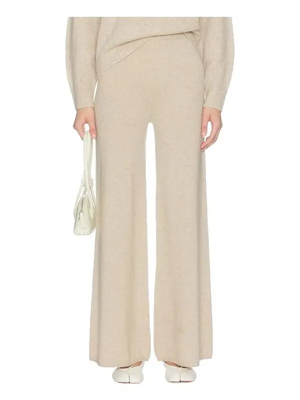 W. CASHMERE Blair Flair Sweatpants In Beige - Jute