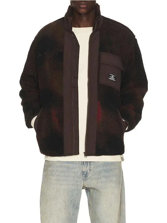 Alpha Industries Houston Relaxed Fit Sherpa Jacket In Multi - Hickory