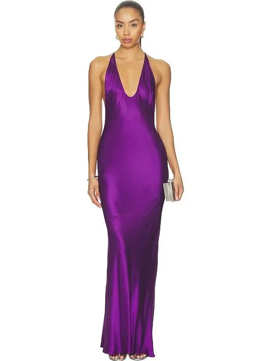Nbd Shai Gown In Purple - Plum