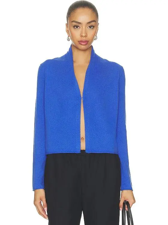 Guest In Residence Stealth Cardigan In Blue - Reservoir