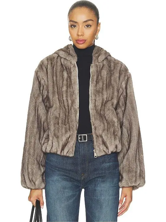 Steve Madden Carmilla Jacket In Grey - Silver Fields