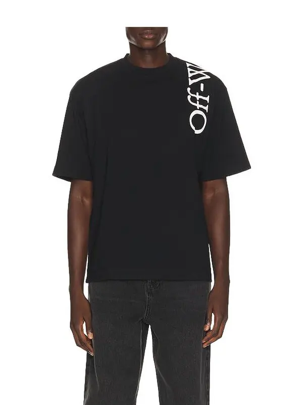 Off-White Vertical Bookish Skate Short Sleeve Tee - Black