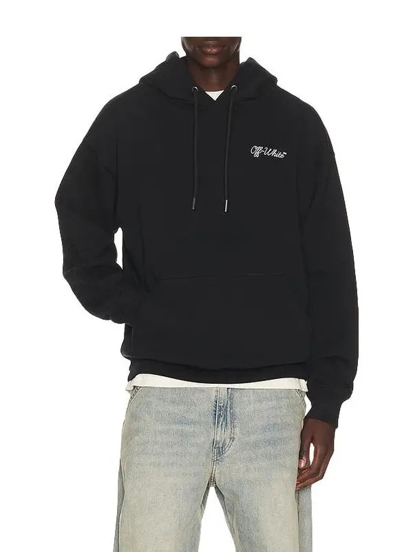 Off-White Script Logo Skate Hoodie - Black