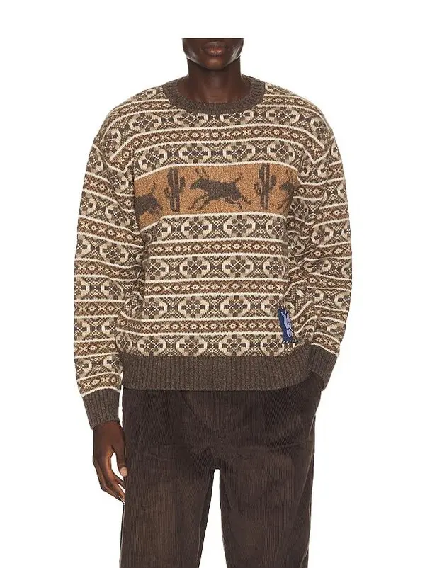 PARRA Cactus Bull Knitted Pullover - Brown