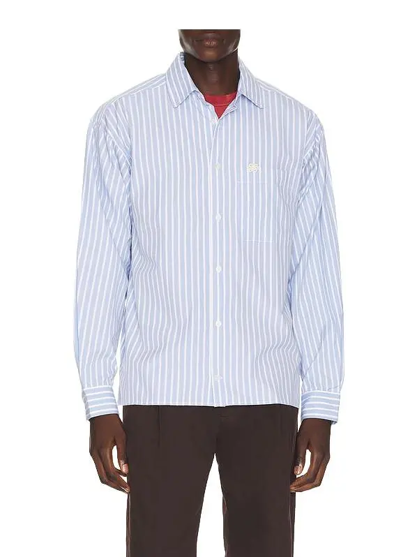 Filling Pieces Striped Dress Shirt In Blue - Celestial Blue