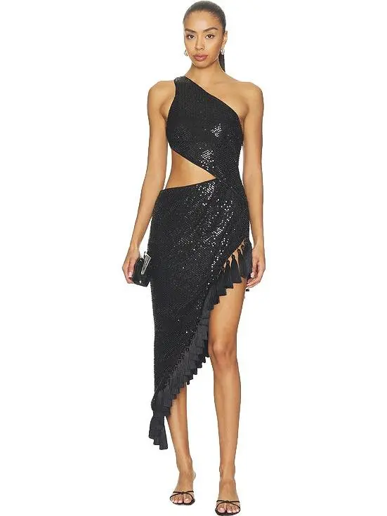 LOVERS AND FRIENDS Cordelia Beaded Gown - Black