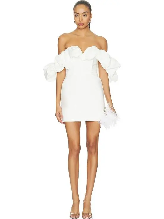 ELLIATT Solae Mini Tulip Dress - White
