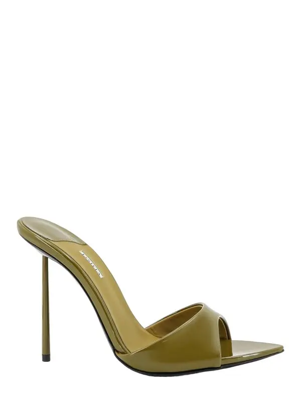 LE SILLA Bella Patent Leather Sandals - Green