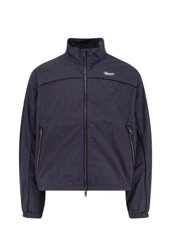 REPRESENT Riot Track Nylon Jacket With Checkered Pattern - Blue