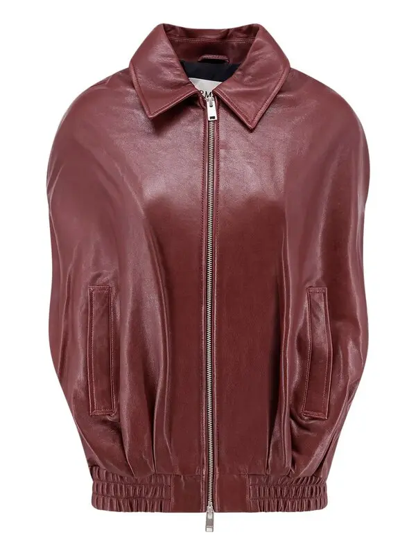 ARMA Bina Leather Sleeveless Jacket - Red