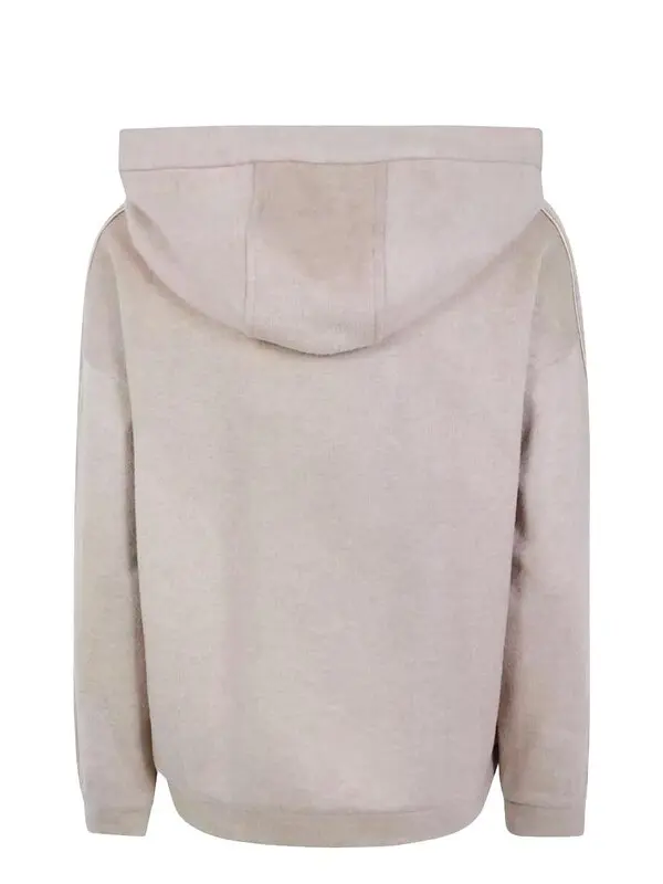 Max Mara Jersey Hooded Sweatshirt - Neutrals