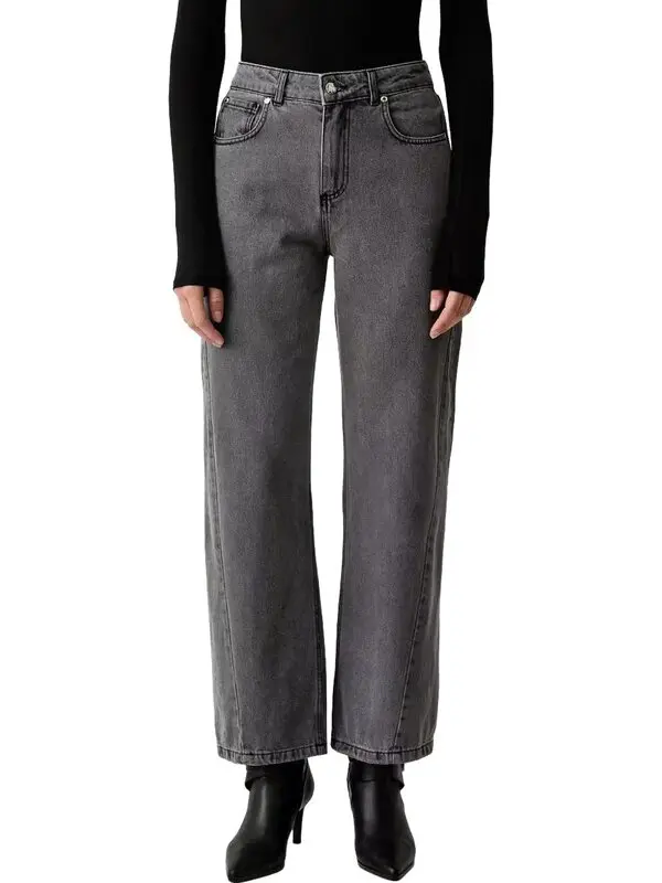SILVIAN HEACH High-waisted Straight-leg Jeans - Grey