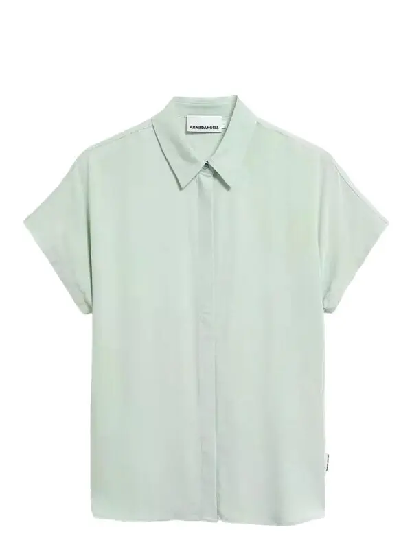 ARMEDANGELS Larisaana Short-sleeve Concealed-fastening Shirt - Green