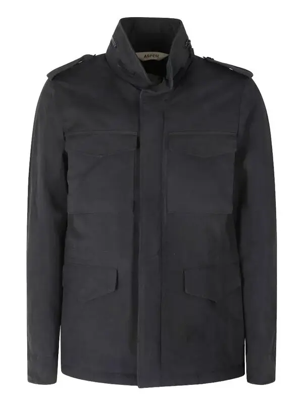 Aspesi Epaulette-detail Multi-pocket Jacket - Blue