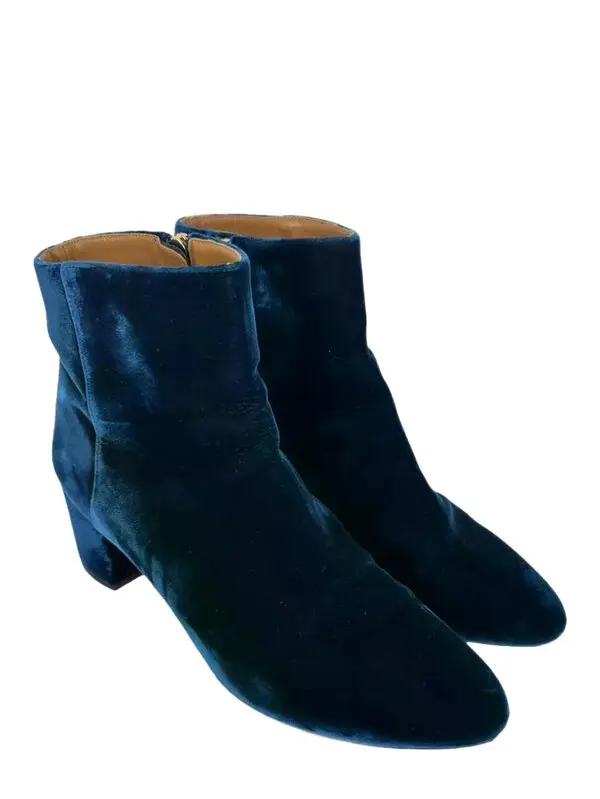 AQUAZZURA Baroque Block-heel Ankle Boots - Blue