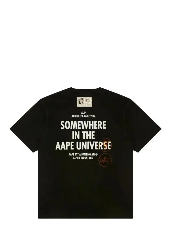 AAPE BY *A BATHING APE Multi-logo T-shirt - Green