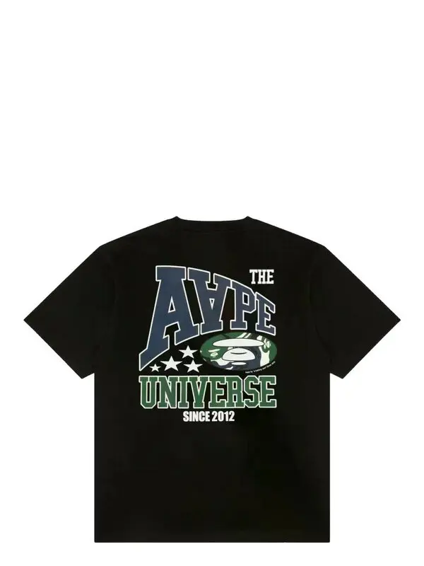 AAPE BY *A BATHING APE Moonface Logo-print T-shirt - Black