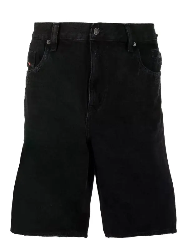 DIESEL® Distressed Denim Shorts - Black