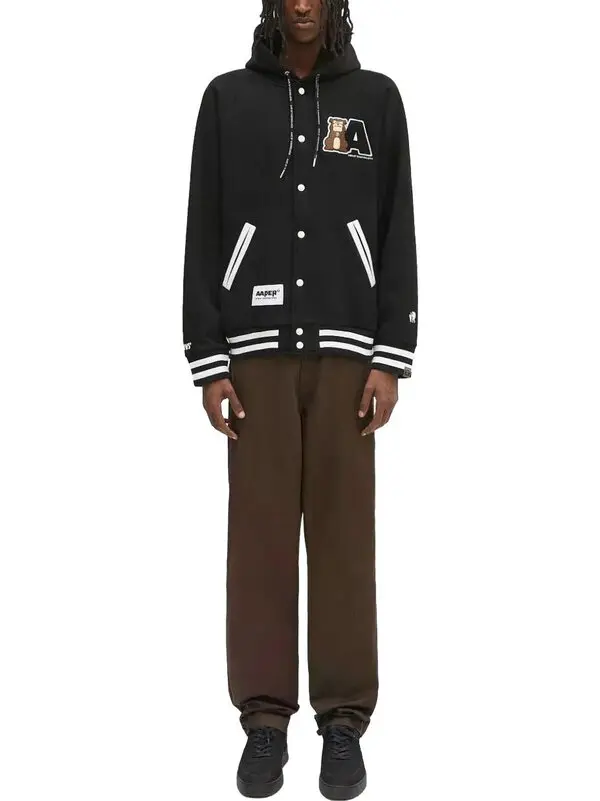 AAPE BY *A BATHING APE Aaper Logo-patch Hooded Jacket - Black