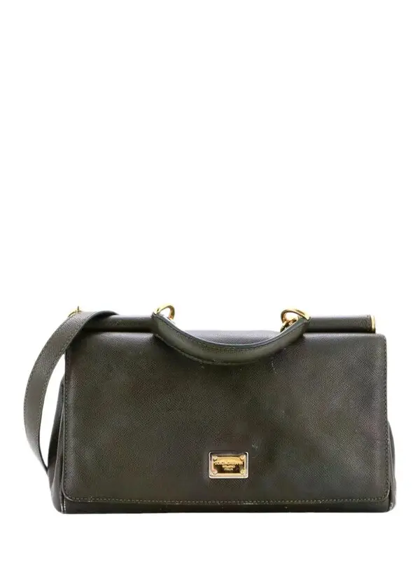 Dolce & Gabbana Miss Sicily Bag Leather East West Shoulder Bag - Green