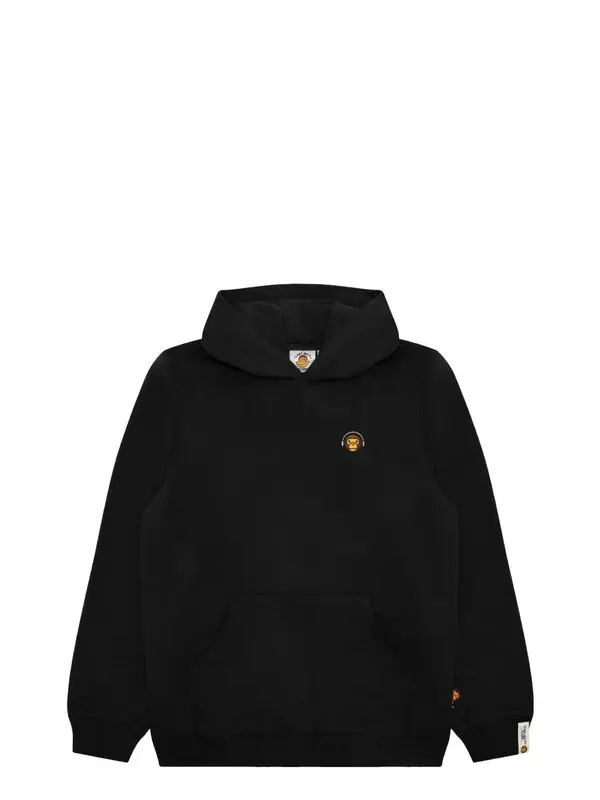 A BATHING APE Baby Milo Embroidered Hoodie - Black