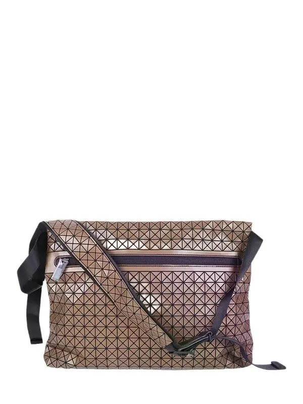 Issey Miyake Geometric-panel Messenger Bag - Brown